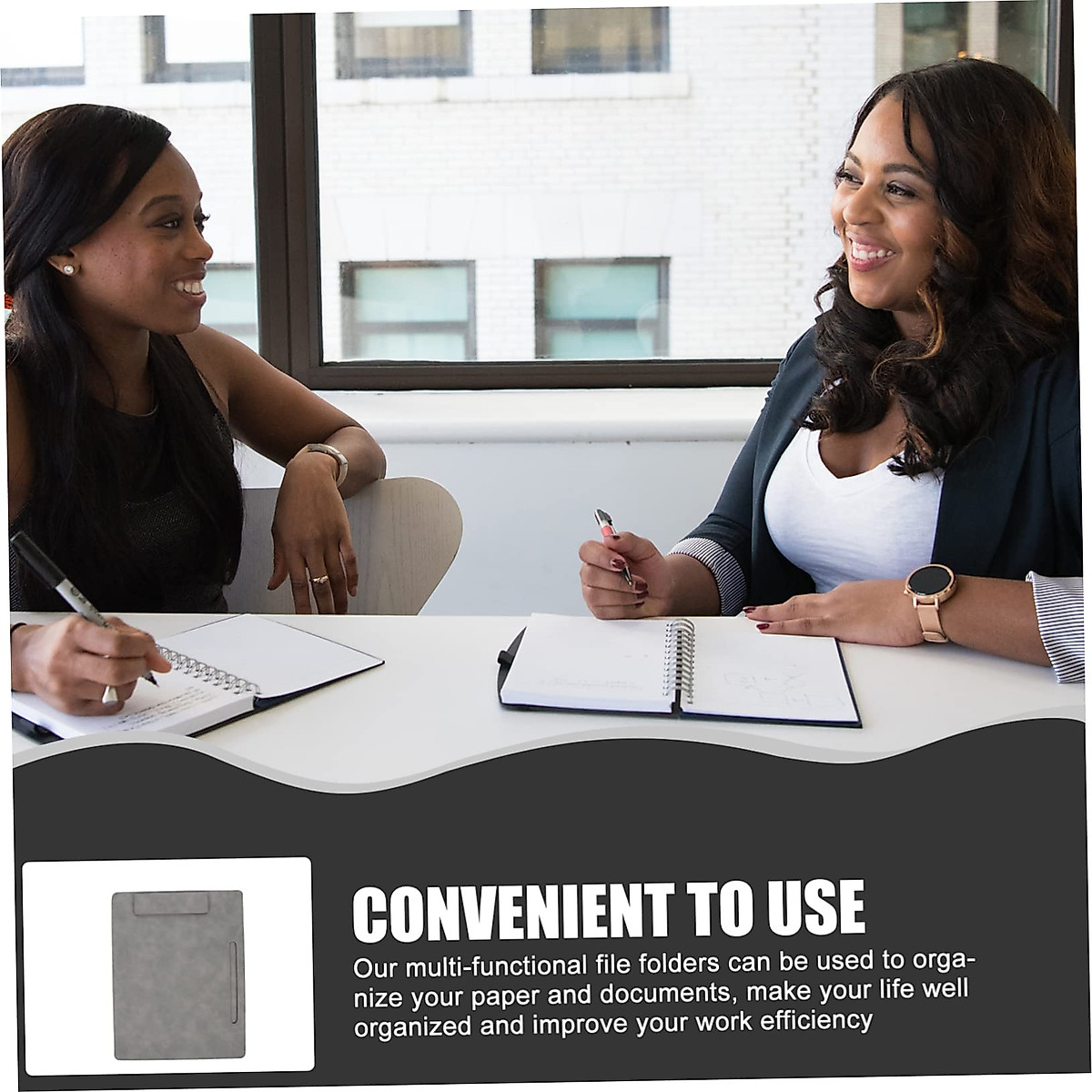 Realtor Supplies 3pcs Folder Board Folder Organizer Clipboard Document Organizer Exam Paper Base Writing Board Agent Supplies Office Supply A4 Grey Pu Paper Record Board