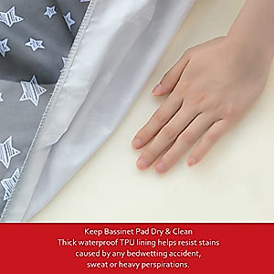 Waterproof Bassinet Sheets 2 Pack, Compatible with RONBEI & Koola Baby & Baby Joy Bassinet, 33" X 20" Fits Most bassinets and Cradles