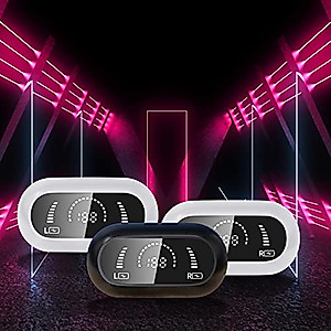 Smart-Touch Wireless Bluetooth Headset Comfortable Clip-on Design Graphene Diaphragm Earphones 5.2 Binaural In-Ear Sports Call Headphones High Sound Quality IPX5 Waterproof LED Screen Display (Black)