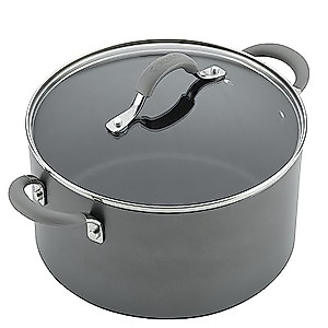 Circulon 84564 Elementum Hard Anodized Nonstick Cookware Set / Pots and Pans Set - 10 Piece, Gray