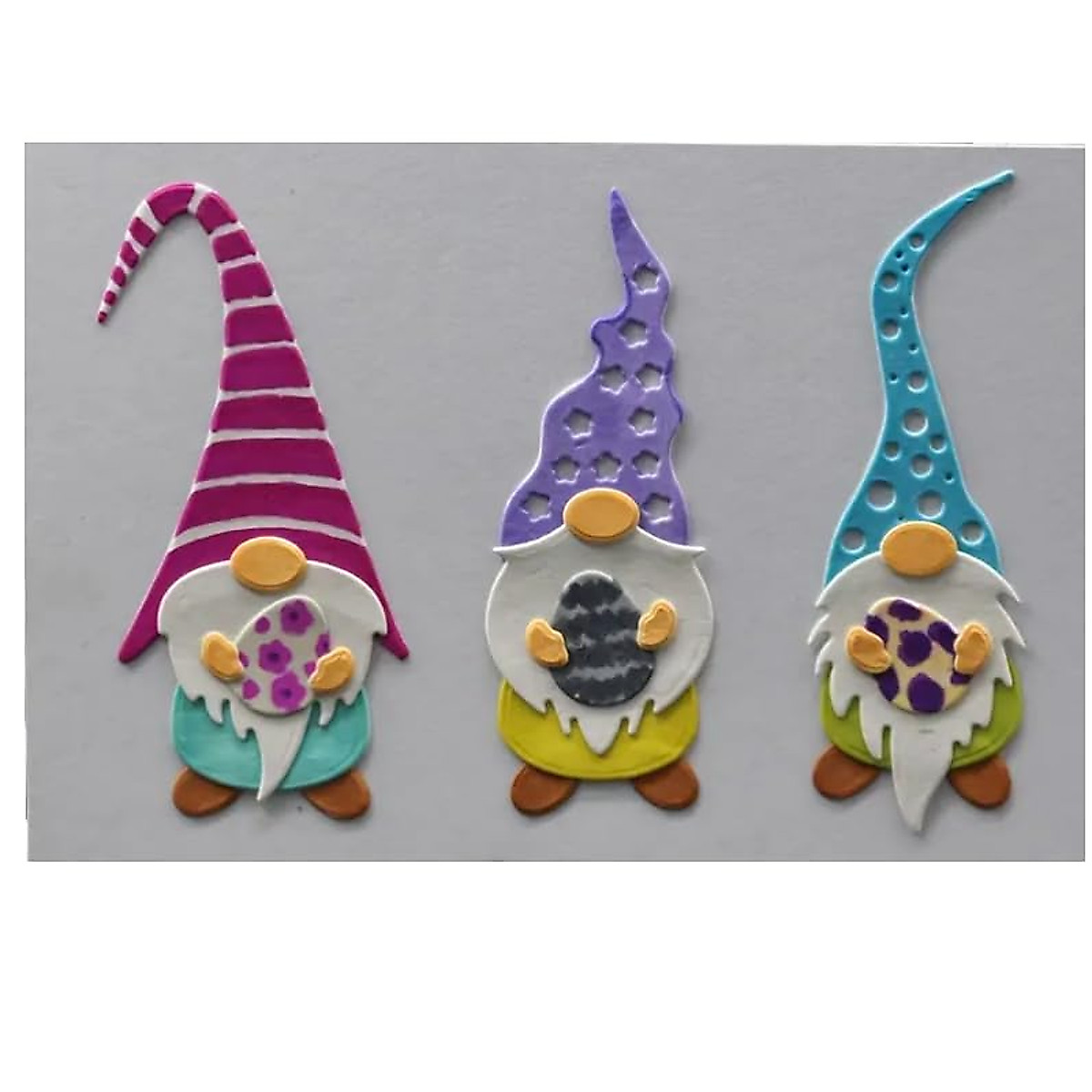 3pcs/Set Christmas Gnomes Dies Metal Die Cuts, Christmas Gnomes Metal Cutting Dies Cut Stencils for DIY Scrapbooking Cards Photo Album Decorative Embossing Paper Dies for Scrapbooking Card Making