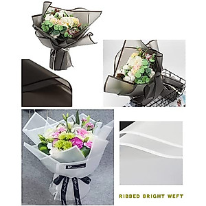 NatureMan 21Sheets /7 Colors edging TranslucentFlower Wrapping Paper,Florist Bouquet Supplies,DIY Crafts,Gift Packaging or Gift Box Packaging Paper, WaterproofFloral Wrapping Paper 22.8x22.8Inch