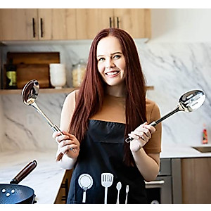 Gekko and Co. Carbon Steel Wok Pan with Lid Bundled with Hot Pads – 14-Piece Woks & Stir-Fry Pans Set –Non-Stick Chinese Wok Pan – Woks for Electric Stove, Gas, Halogen, Induction – 12.6 Inches