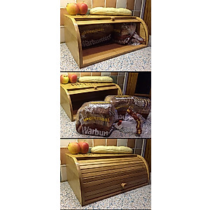 Cookbook People Original Rolltop Bread Box Bamboo Storage Bin