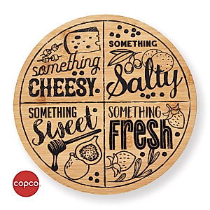 Copco Bamboo Charcuterie Lazy Susan, 10 Inch, Bamboo