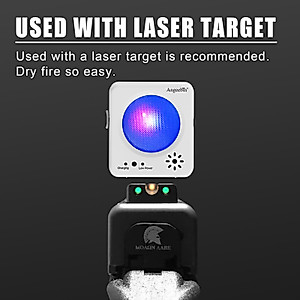 Angeebin Laser Training Cartridge for 45ACP,40S&W,380ACP,9MM Suitable for Dry Fire Training and Boresighting Sight, Red Laser Bullet with Spare Accessories (9mm)