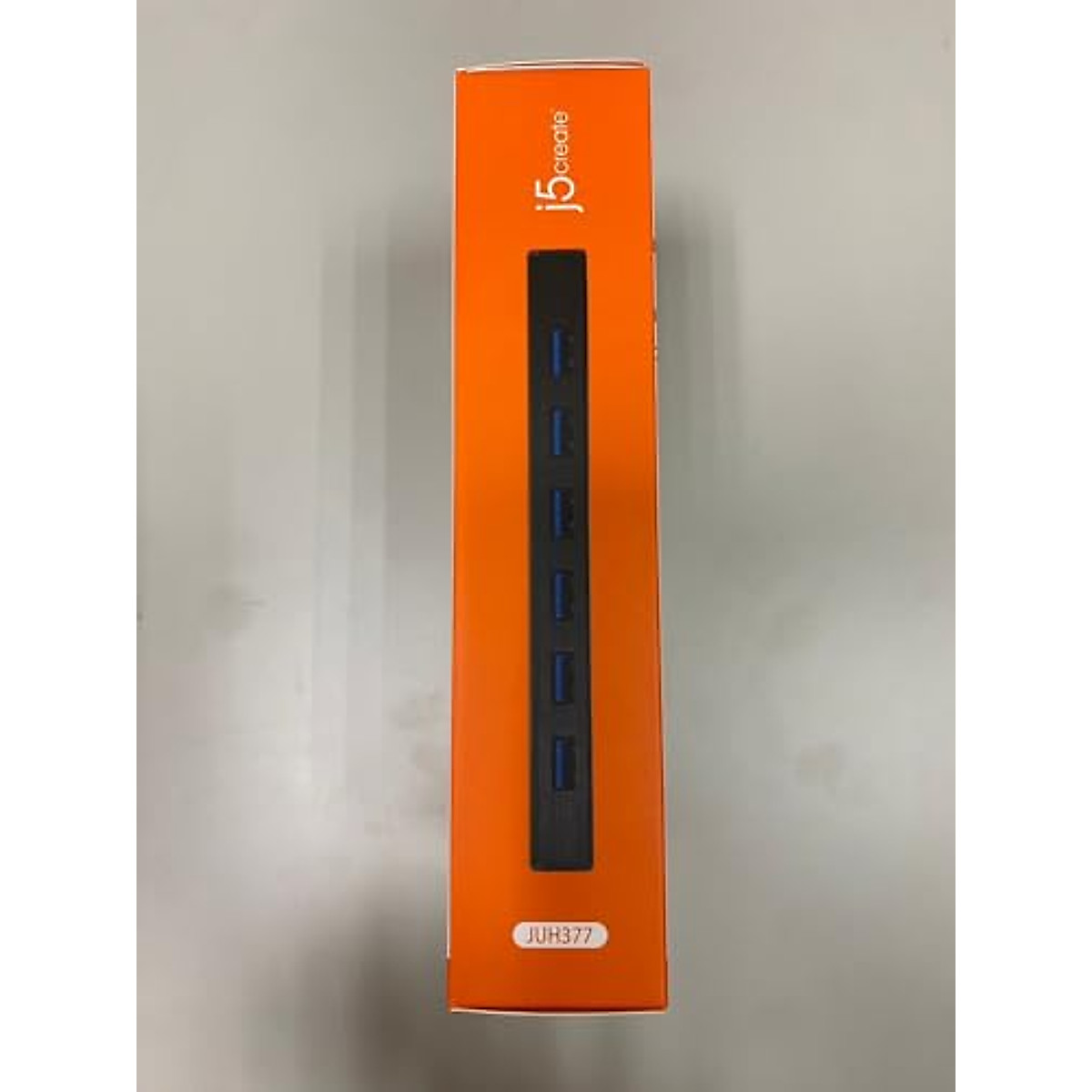 j5create 7-Port Powered USB 3.0 Data Hub with 3.3 ft Extended Cable [20W Power Adapter Included] for Mac, MacBook, Windows, Laptop, Surface, XPS, PC (JUH377)