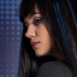 OUFER 20G Nose Rings Hoops, 9K Solid Gold Double Row Nose Rings, Seamless Open Cartilage Earrings, Nose Piercing Jewelry for Women and Men