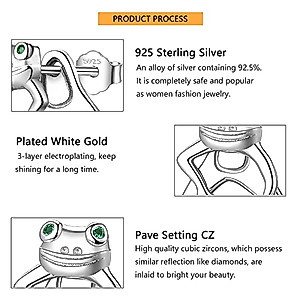 Frog Earrings for Women 925 Sterling Silver Fun Cute Two Way Frog Stud Earrings Jewelry Gift