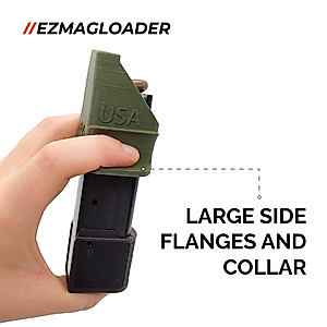 EZMAGLOADER Magazine Loader for The SIG Sauer P365 9mm - Easy Pain-Free Loading - Comfortable Grip - Speed Loader Accessories - Large Flanges for Thumb Relief