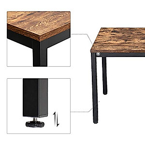 VASAGLE Industrial Computer Writing Desk, 55 Inch Office Study Desk for Laptops, Table for Office Study Living Room, Sturdy Metal Frame, Easy to Assemble, Rustic Brown