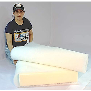 Mybecca 36 Inch Wide (5 Yards) Quilt Batting Multipurpose Dacron Fiber Polyester Wadding Fabric Loft Upholstery Grade Padding (36x15') (36 x 180) (2' x 15')