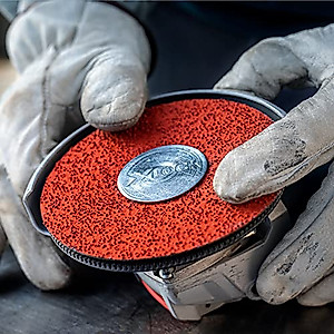 Bosch Professional 2608621829 25-Piece Prisma Ceramic Fibre Sanding Disc R782 (Metal and Stainless Steel, Ø 180 mm, grit G60, Accessories for Angle Grinders)