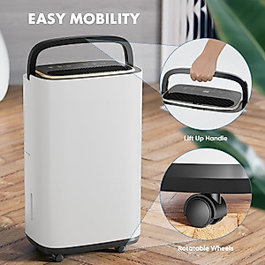 Sweetcrispy 2,000 Sq.Ft Energy Star Dehumidifier for Basement with Drain Hose, 30 Pint Portable Dehumidifiers for Home Bedroom Bathroom Large Room, Powerful Moisture Removal and Humidity Control