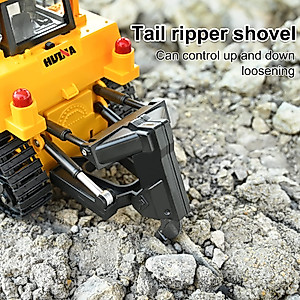 11 Channel Remote Control Bulldozer, 1/16 Scale 2.4Ghz Full Functional Construction Vehicle, Rc Bulldozer Toys with Lights and Sounds for 6 7 8 9 10+ Years Old