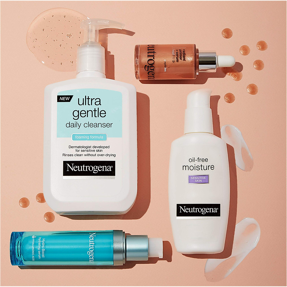 Neutrogena Oil Free Moisture Daily Hydrating Facial Moisturizer & Neck Cream with Glycerin - Fast Absorbing Ultra Gentle Lightweight Face Lotion & Sensitive Skin Face Moisturizer, 4 fl. oz (Pack of 2)