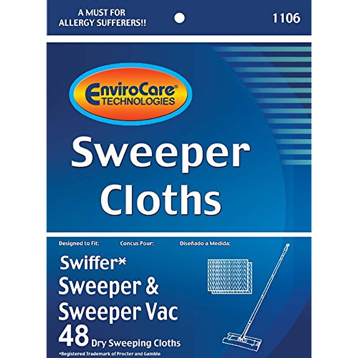 EnviroCare Sweeper Cloth Replacements Designed to fit Swiffer Sweepers and Sweeper Vacs (48 Pack)