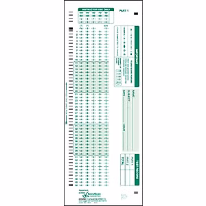 Apperson 20260 882-E Compatible Answer Sheet 50-Pack