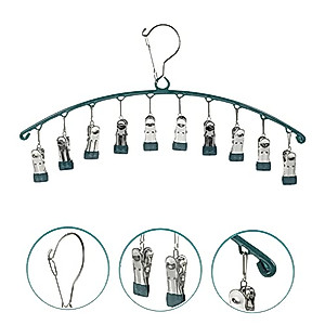 AOKWAWALIY Multi Clip Sock Rack Towel Drying Rack Baby Clothes Hangers Baseball caps Organizer Windproof Clothes Hanger Socks Drying Hanger Laundry Rack Household Sock Clip Skirt Hanger Shelf