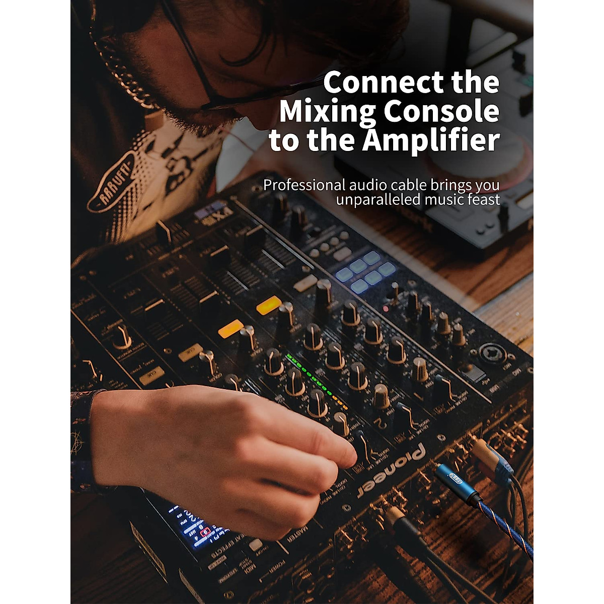 EMK XLR to RCA Cable, Microphone Cable Nylon Braid XLR Female to RCA Male HiFi Audio Cable for Home Theater,Microphone,Mixers,Amplifiers,Speaker,Hi-Fi Systems (5ft/1.5m)