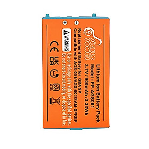 Gameboy Advance SP Battery, Pickle Power 2 Pack 900mAh Rechargeable Lithium-ion Battery for Nintendo GBA SP Gameboy Advance SP with Tool Kit