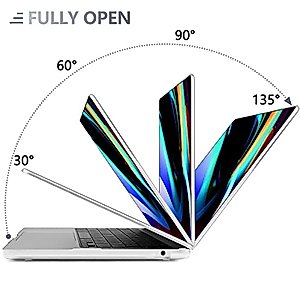 Batianda Compatible with New MacBook Air 15 inch Case 2024 M3 M2 Chip Model A3114/A2941, Hard Shell Case with Screen Protector TPU Keyboard Cover and OTG adapter, Crystal Clear