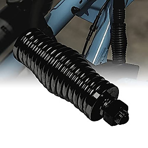 Heavy-Duty Barrel Spring Mounting Base [Black-Finish] [6mm Spring] [1/2" Mounting Hardware] CB Radio Antenna/Lighted LED Whips up to 102"