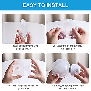 Electric Breast Pump, Wearable Breast Pump, Portable Hands Free Breastpump Pain Free with Massage Mode & LCD Screen, 2 Mode & 9 Levels, Gifts for Woman, 24mm Flange