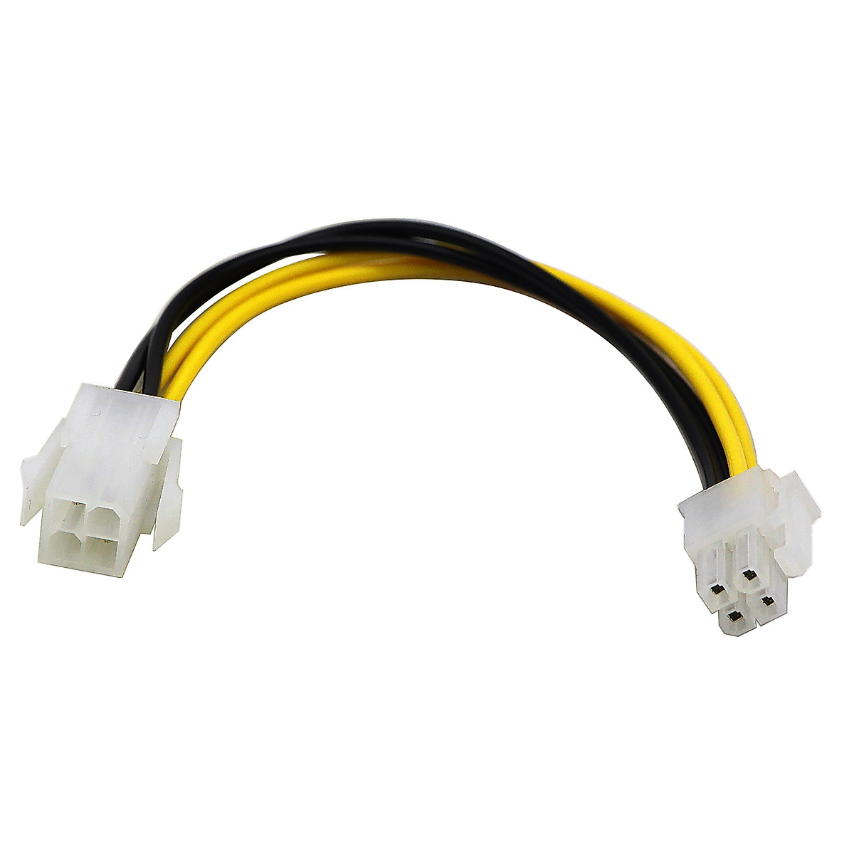 zdyCGTime(2-Pack) 4-Pin Molex M/F SATA Cable ATX 12V Power Supply 4-Pin CPU Male to Female CPU Motherboard Power SATA Extension Cable(20CM/8 Inch)