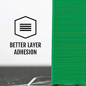 HATCHBOX PLA 3D Printer Filament, Dimensional Accuracy +/- 0.03 mm, 1 kg Spool, 3.00 mm, Green