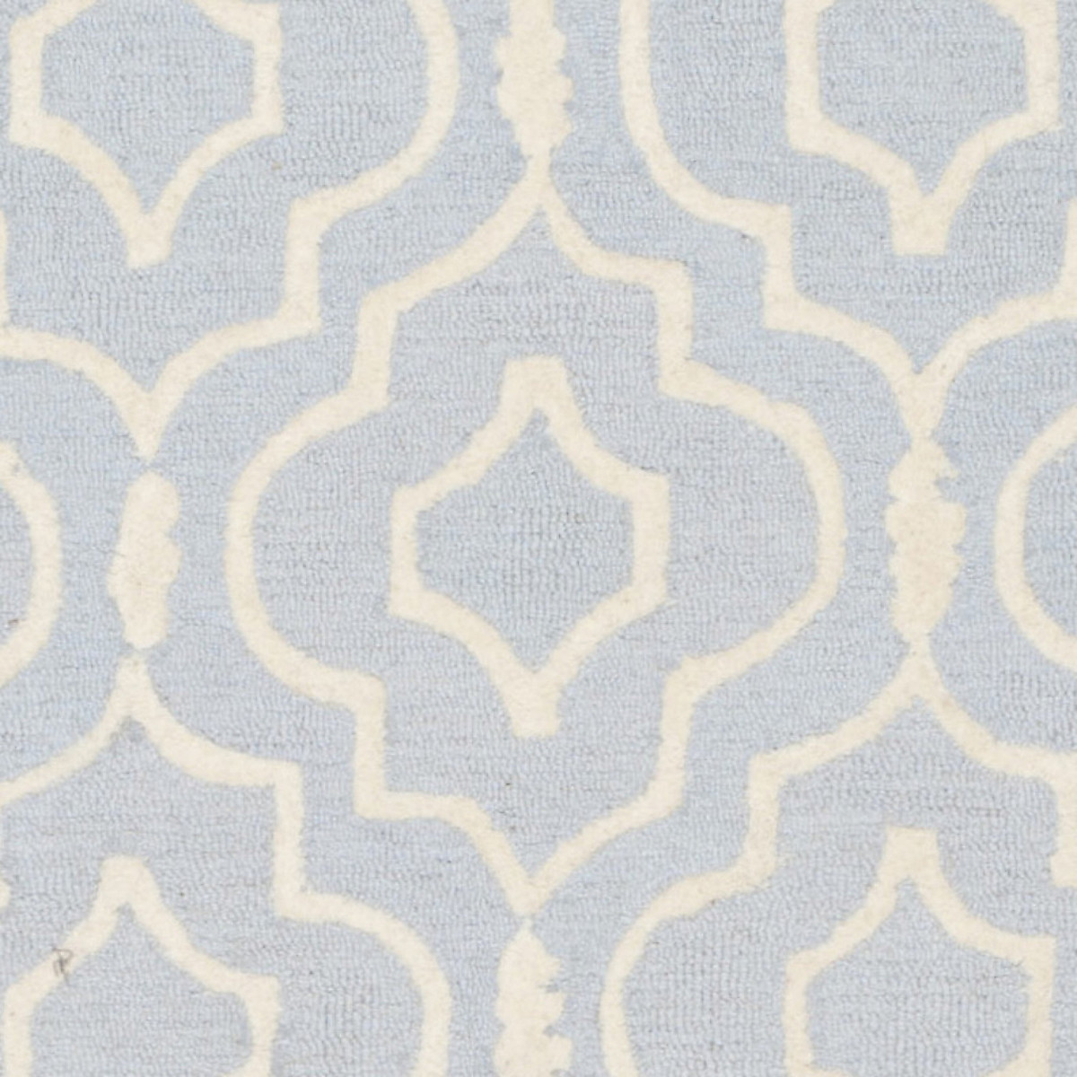 SAFAVIEH Cambridge Collection Area Rug - 9' x 12', Light Blue & Ivory, Handmade Moroccan Wool, Ideal for High Traffic Areas in Living Room, Bedroom (CAM141A)