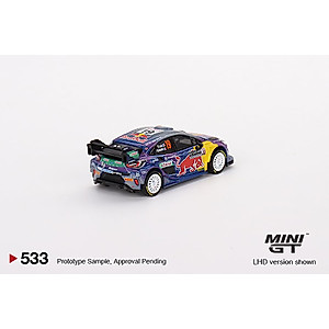 True Scale Miniatures Model Car Compatible with Ford Puma Rally1#19 M-Sport Ford WRT 2022 Rally Montecarlo Winner Limited Edition 1/64 Diecast Model Car MGT00533