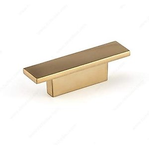 Richelieu Hardware BP5139632 Contemporary Metal Cabinet Drawer Rectangular Knob with Elevated Base (Champagne Bronze)