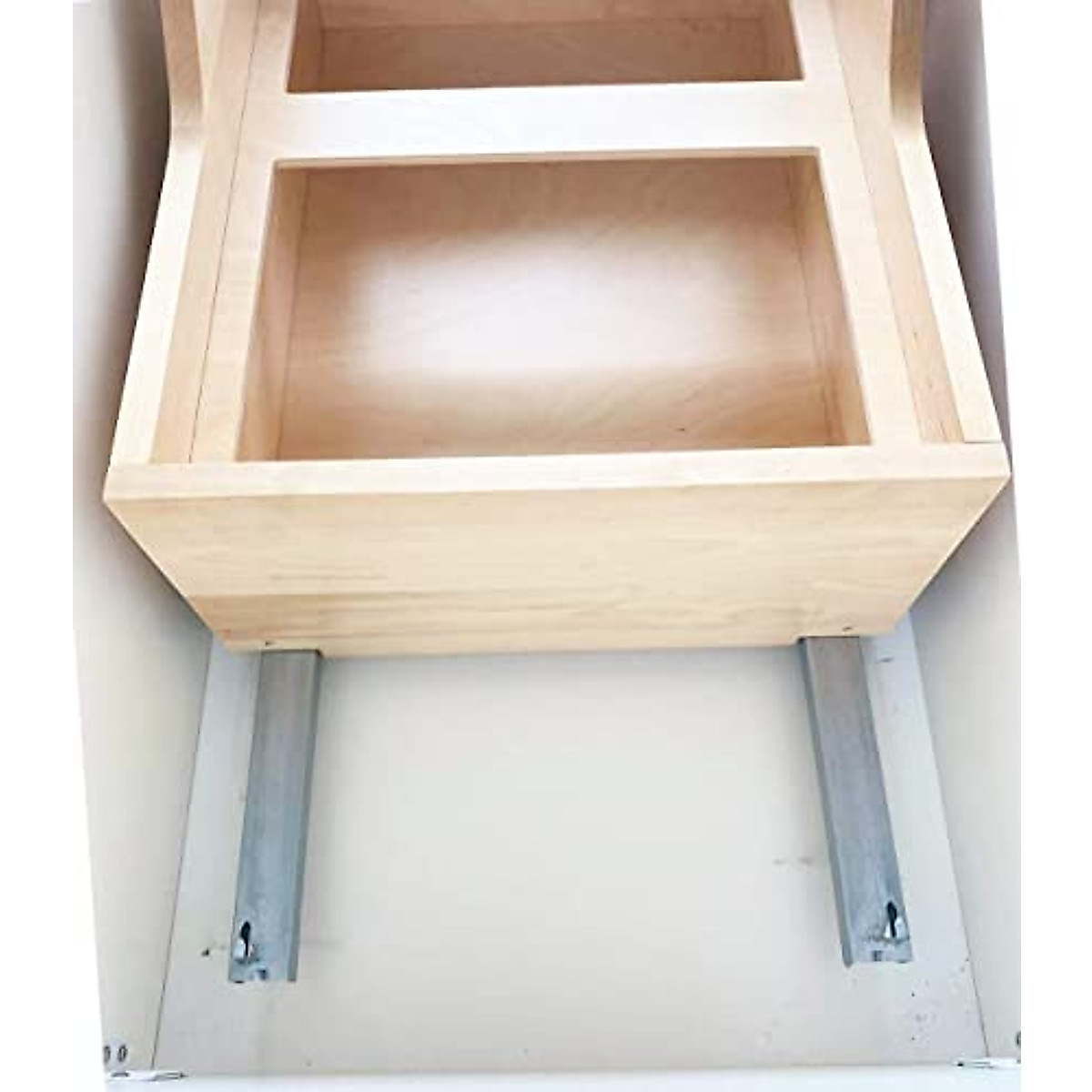 COUVER CabinetRTA Bottom Mount Soft Close Sliding Pull-Out Trash Can Wooden Drawer for Kitchen Cabinet with Dual 45 Quart Capacity Waste Trash Garbage Bins, White