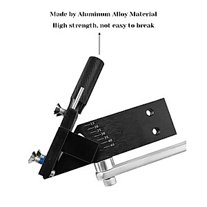 NTSUMI Sharpener Model 5005 Lawn Mower Blade Sharpener fits Straight and Standard Lawn Mower Blades, for Right and Left Hand Blades, 15°-45° Adjustable, Black
