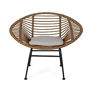 CHARMMA SAN ANTONIO CHAIR,Brown+Beige 37x 23.25x 29.75inch(LxWxH) -11.46KG