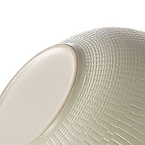 EZOWare 5.5-inch Stoneware Cereal Bowl Set, Set of 6 20oz Microwave Safe Classic Kitchen Dishes, Decorative Pattern Round Bowls For Rice, Soup, Salad, Dessert, Pasta and Noodle - Khaki