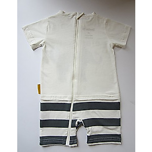 Terrible 2's One-Piece Toddler Elephant Romper with a Back Zipper in White/Gray (5T, White/Gray)