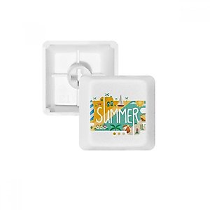 DIYthinker Summer Season Illustration Keycap Mechanical Keyboard PBT Gaming Upgrade Kit