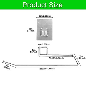 Diesisa Paper Towel Holder Under Cabinet, Adhesive Paper Towel Holder for Kitchen Paper Towel Rack & for Plastic Food Wrap, 11 inch Kitchen Roll Holder Under Cabinet - 3 Pack