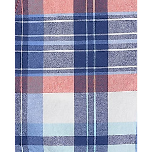 The Children's Place Baby and Toddler Boys Printed Chino Shorts, Blue/Orange Plaid, 3T