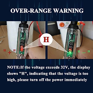 AWBLIN Automotive Test Light Digital LED Circuit Tester, DC 2.6V-32V Auto Electric Tester Light Tool with Voltmeter and Probe for Checking Vehicle Car Truck Motorcycle Boat Fuses and Battery Voltage