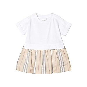 BURBERRY Kids Baby Girl's Baby-Ruby Dress (Infant/Toddler) White 6 Months