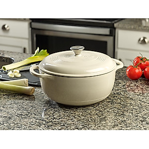 Mercer Culinary Enameled Cast Iron Round Dutch Oven, 6 qt., White
