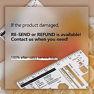 UPTTHOW 2Pcs Culinary Ruler Acrylic Mini Cutting Reference Template Cooking Measurement for Food Essential Kitchen Tool with Weight Temperature Baking Conversion Chart for Beginner and Chef (5 * 3")