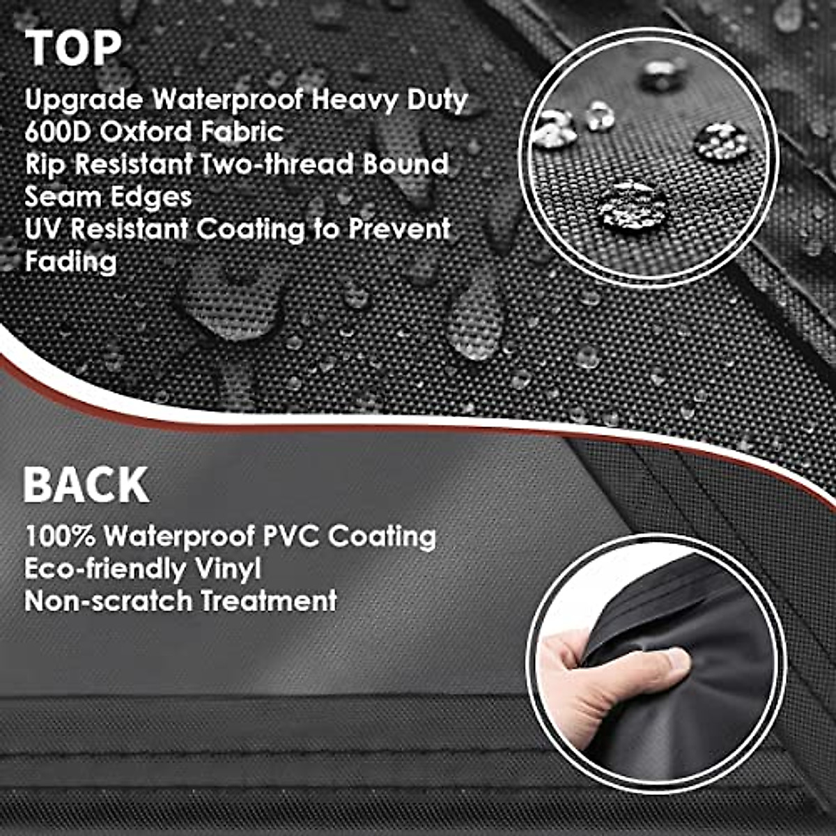 65 Inch Grill Cover, Heavy Duty Waterproof BBQ Grill Cover, Special Fade and UV Resistant Material, Durable and Convenient, Rip Resistant, Fits Grills of Weber Char-Broil Nexgrill and More