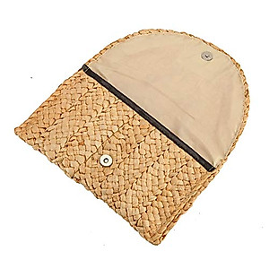 alilove Straw Clutch Bags for Women Summer Evening Handbags Bride Wedding Purse Vacation Beach Clutch Handmade Woven Envelope Wallet