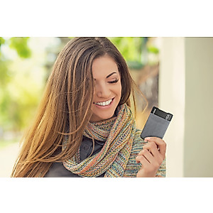 Modern Carry Elastic Minimal Card Holder, Minimalist Wallet for Men & Women, Credit Card & Business Card Holder, Slim Credit Card Wallet - Ultra Thin w/ 2 Card Slots (Gray)