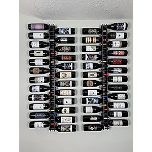 Montana Angle Worx Latitude 12 Bottle Wall Mounted Steel Wine Rack Refined Industrial Wine Storage