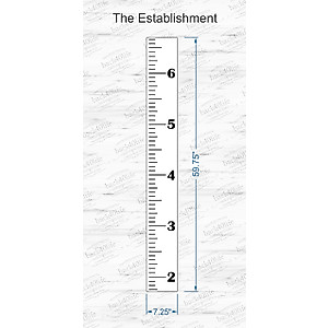 Back40Life Wooden Kids Growth Chart Ruler for Boys and Girls (The Establishment) - Dark Walnut